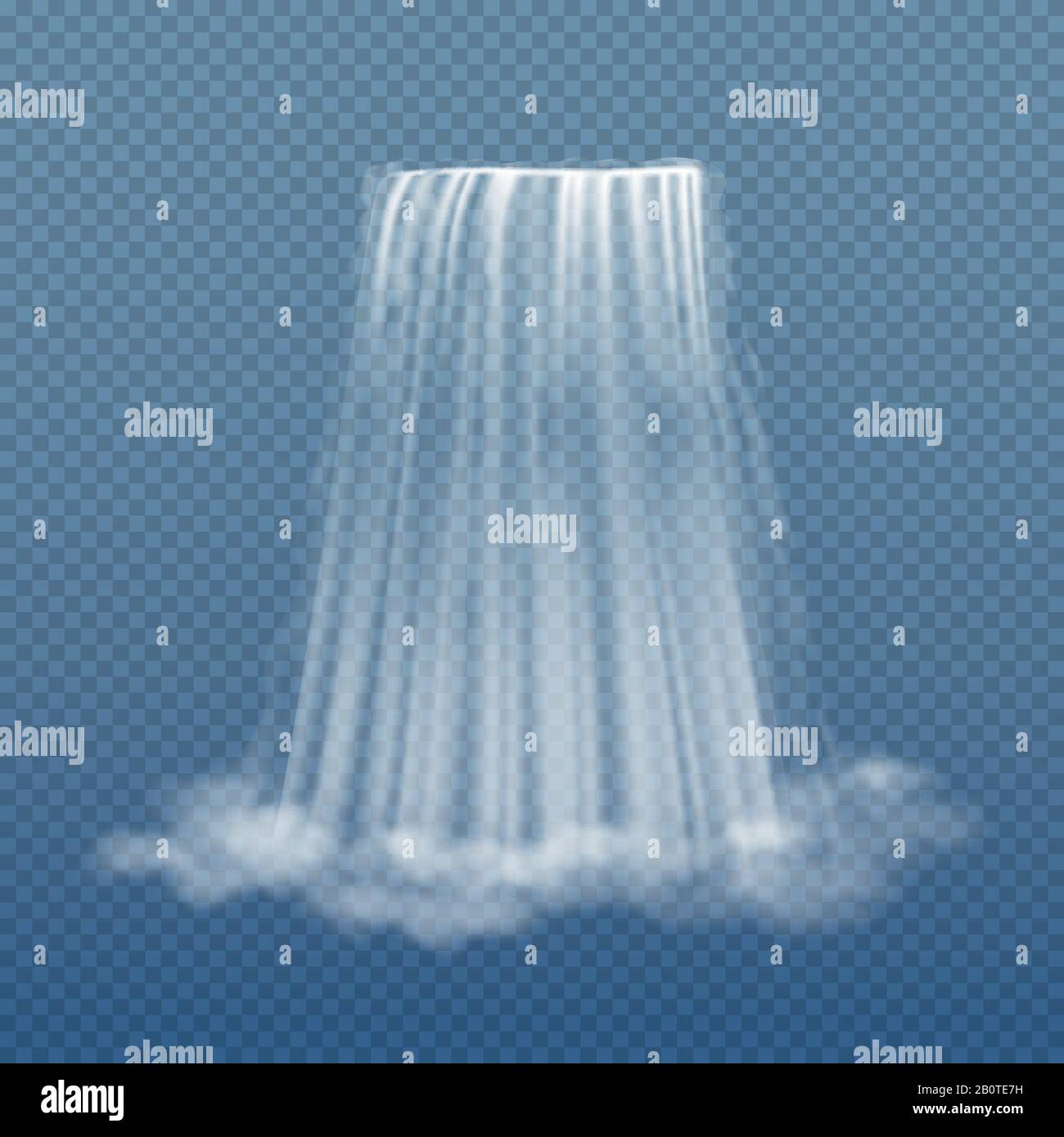 Klare sicht auf den wasserfall Stock-Vektorgrafiken kaufen - Alamy