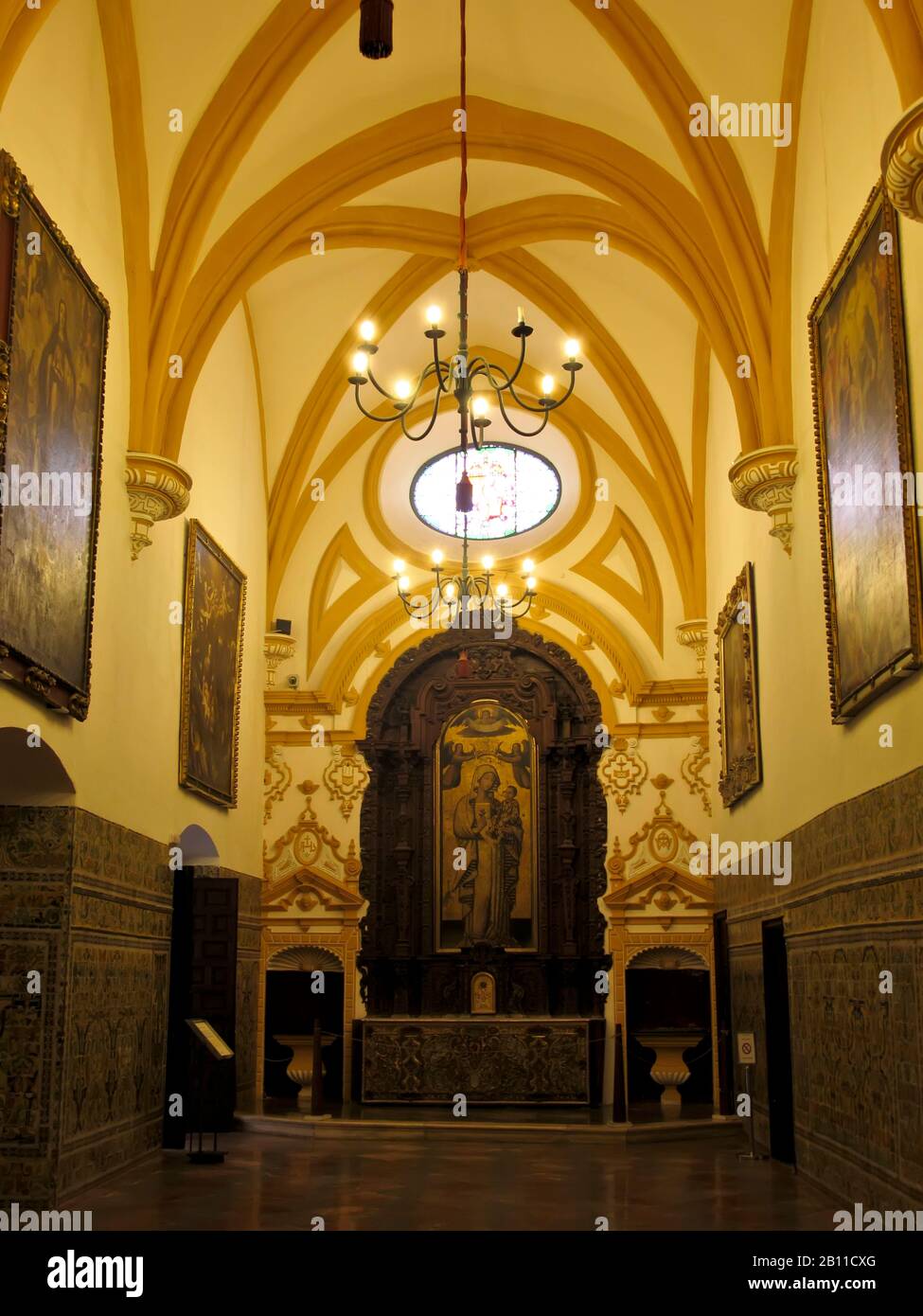 Capilla del palacio Gotico. Gotische Schlosskapelle. Reales Alcazares ...