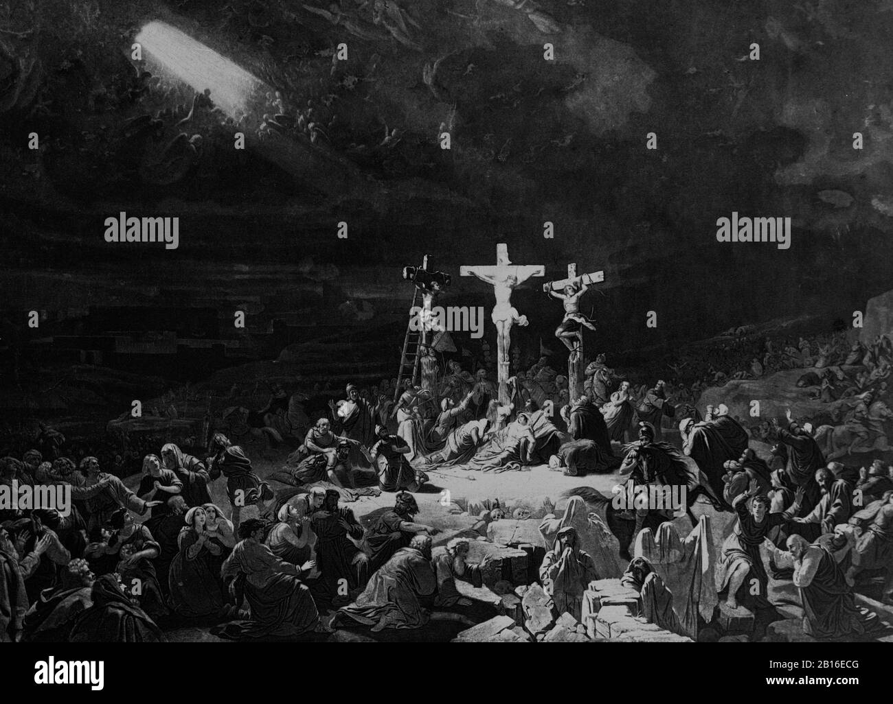 KREUZIGUNG DE JESUCRITO. ORT: MUSEO ROMANTICO-PINTURA. MADRID. SPANIEN. JESUS. CRISTO ...