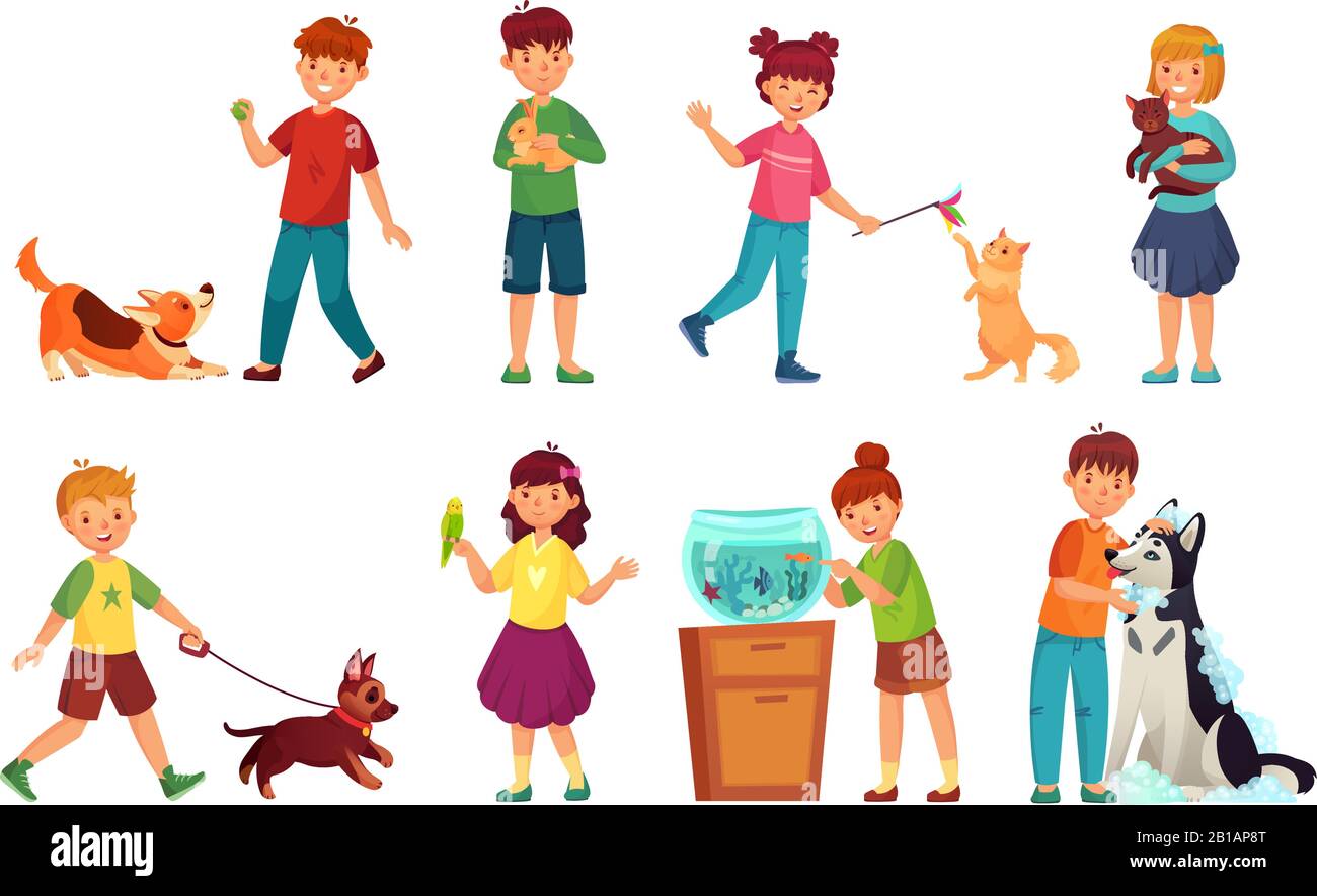 Set cartoon people children playing Stockfotos und -bilder Kaufen - Alamy