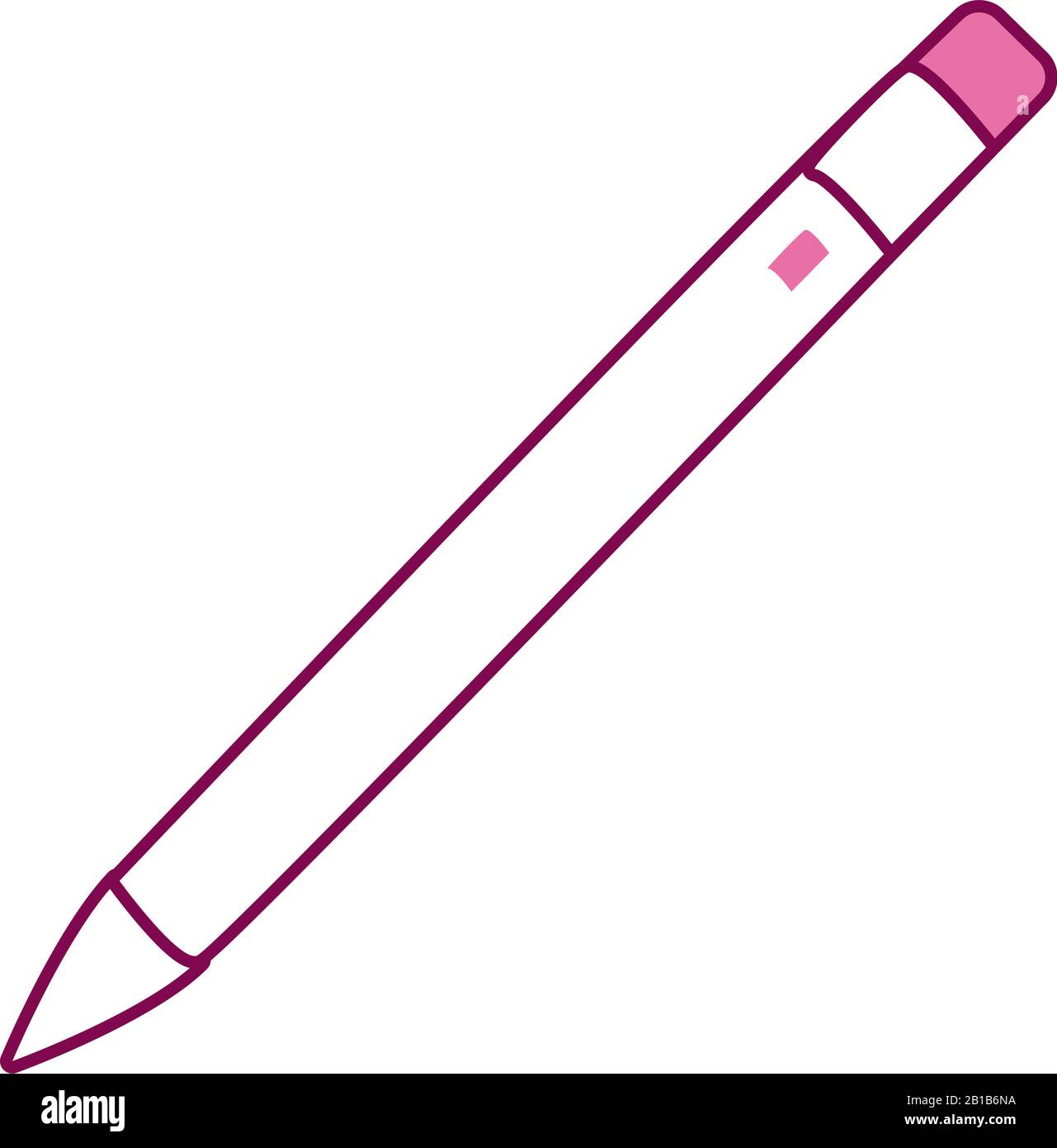 Bleistift halbe Linie halbe Farbe Stil Symbol Design, Werkzeug Schreib ...