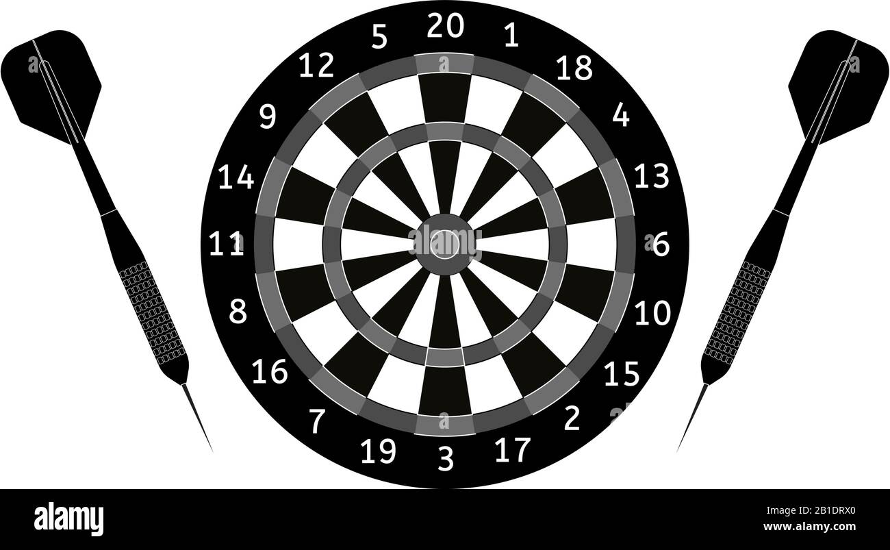 Pfeile für Darts und Darts. Schwarzes Symbol Stock-Vektorgrafik - Alamy Pfeile für Darts und Darts. Schwarzes Symbol Stock-Vektorgrafik - Alamy