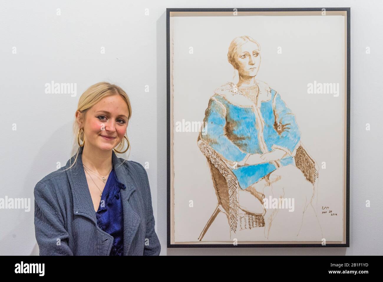 London, Großbritannien. Februar 2020. Scarlett Clark mit einem Porträt ...