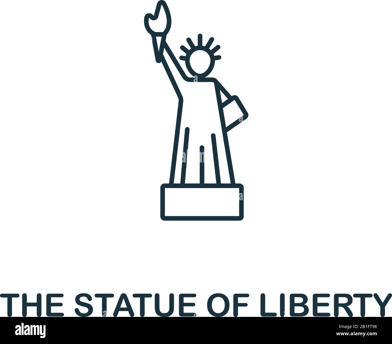 Das Symbol der Freiheitsstatue aus der us-Kollektion. Einfache Linie ...