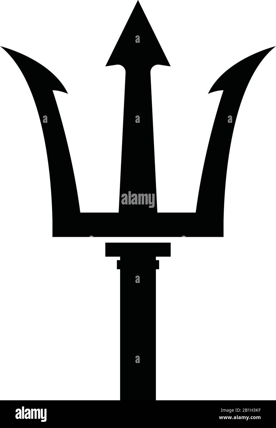 Dreizack Logo Vorlage Vektor icon Abbildung design Stock-Vektorgrafik ...