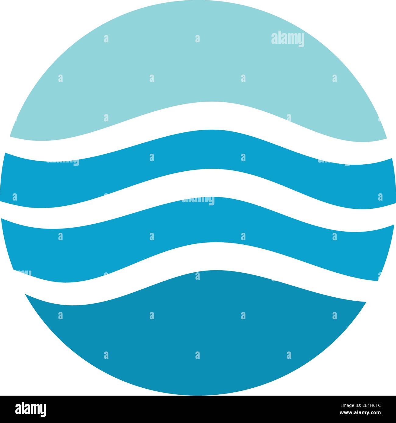 Wasser Wellen Symbol Vektor Grafik Design logo Stock-Vektorgrafik - Alamy