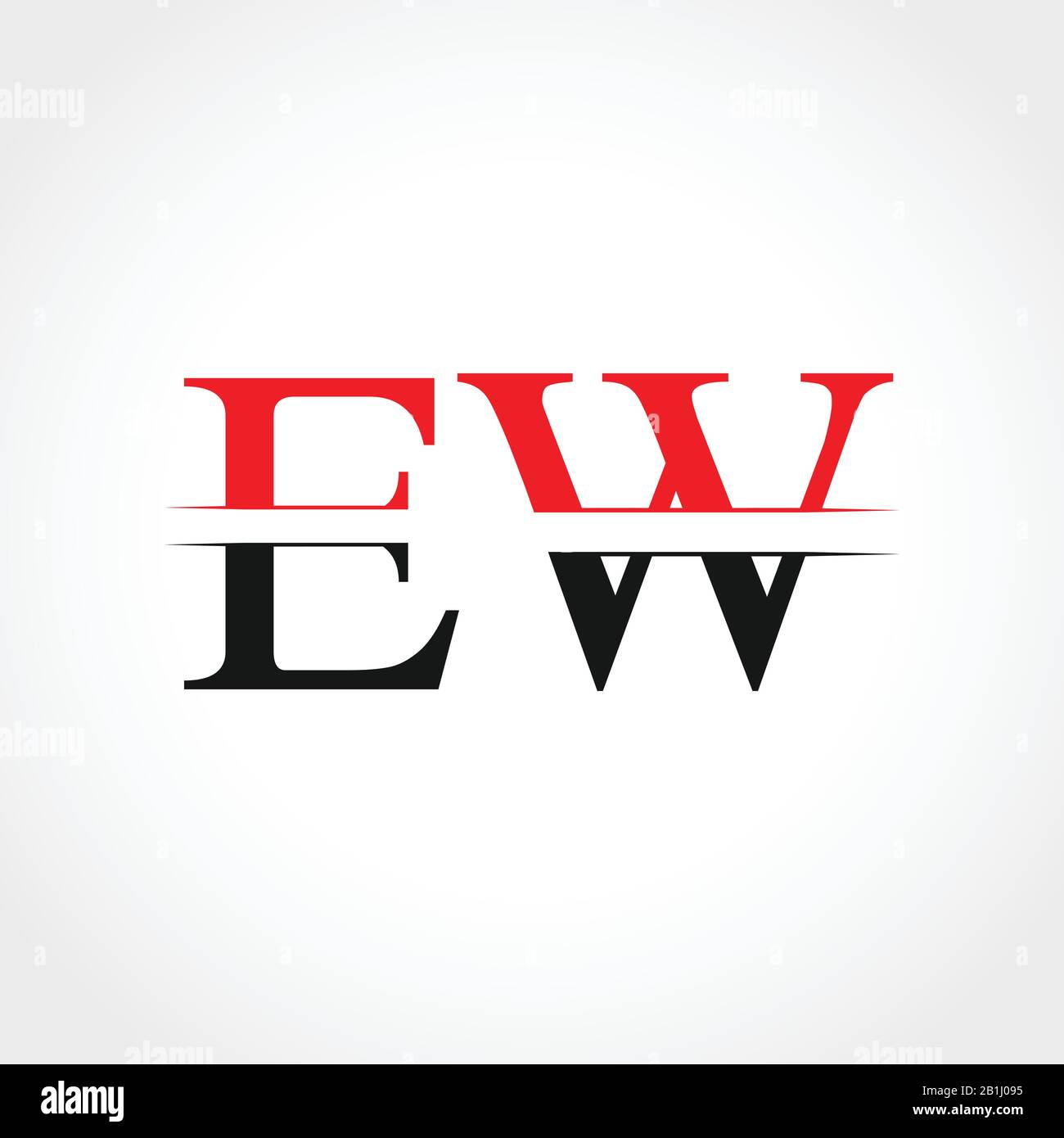 Vorlage für den ersten EW Letter Linked Logo Business Vector. Creative ...