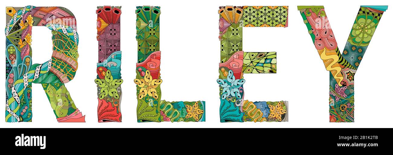 Riley name design Stock-Vektorgrafiken kaufen - Alamy