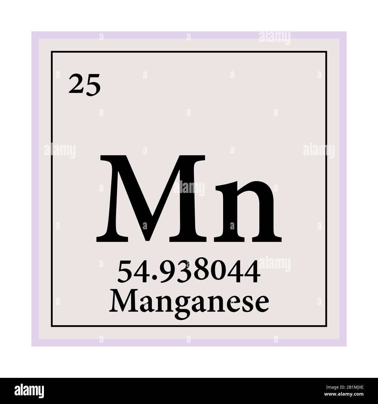 Mangan Periodensystem der Elemente Vektor-Illustration eps 10 Stock ...
