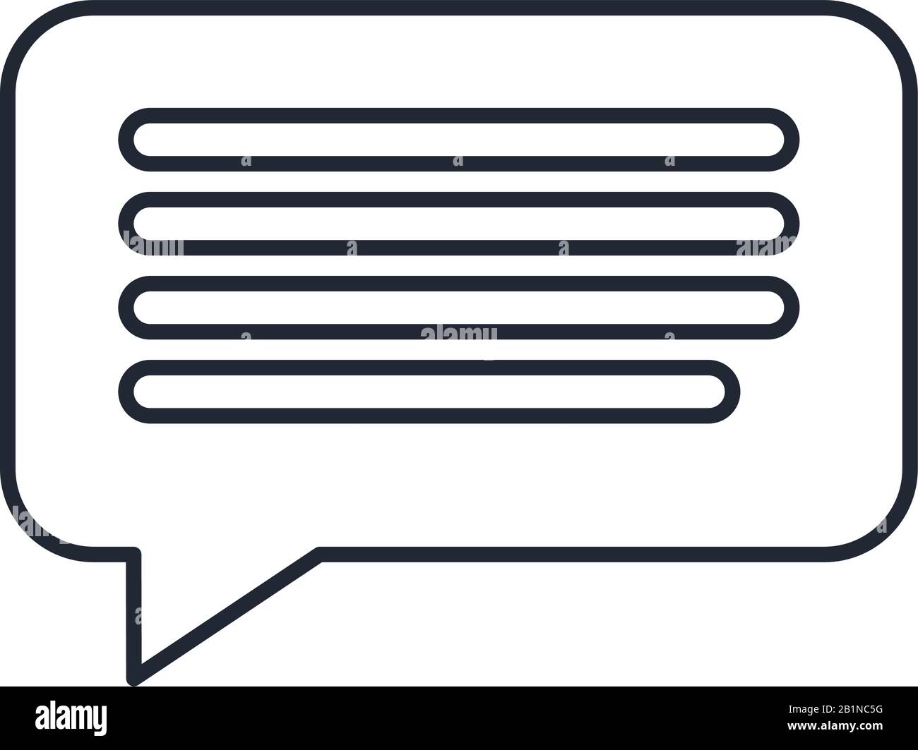 Platz Sprechblase Symbol auf weißem Hintergrund, Vector Illustration ...