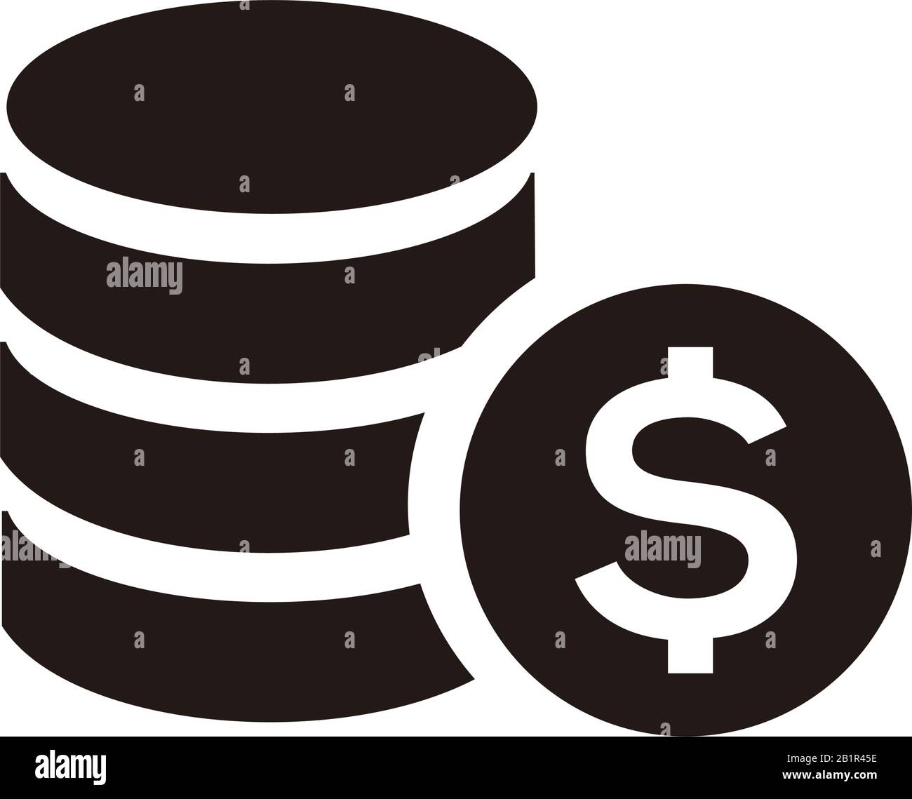 Cartoon illustration gold dollar sign Stock-Vektorgrafiken kaufen - Alamy