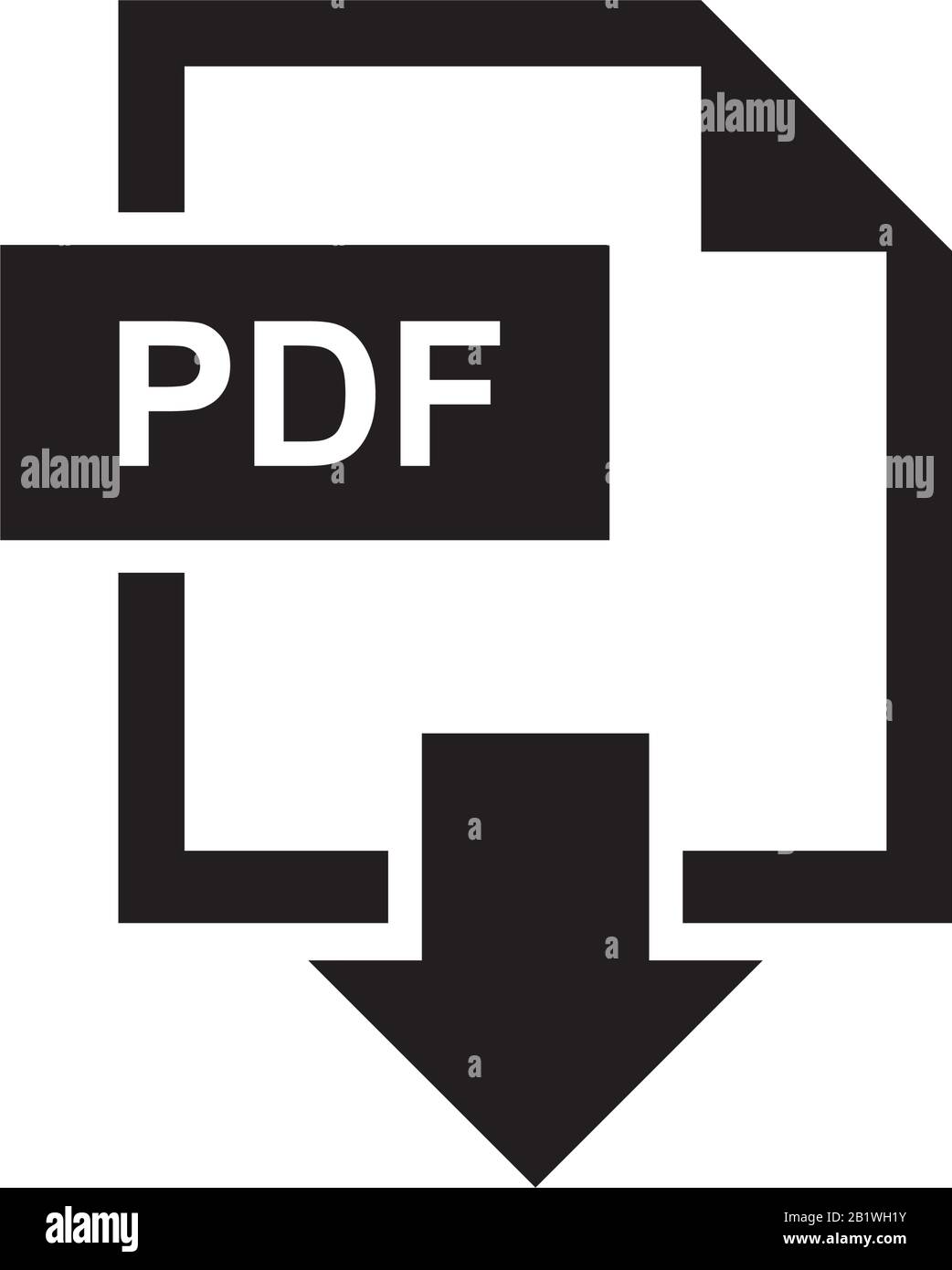 PDF-Symbolvorlage herunterladen schwarze Farbe editierbar. PDF-Symbol ...