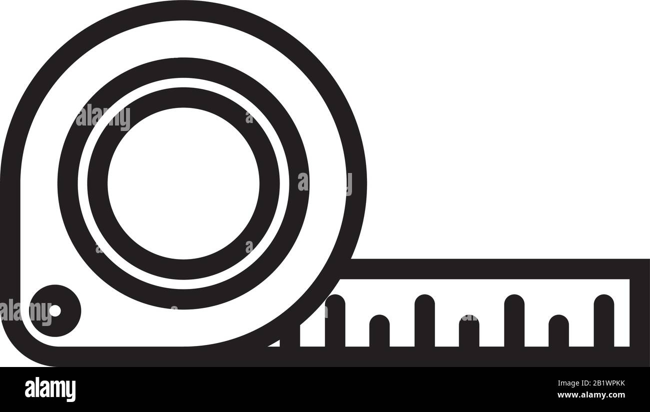 Messband Symbolvorlage schwarz Farbe editierbar. Symbol für Maßband ... Messband Symbolvorlage schwarz Farbe editierbar. Symbol für Maßband ...