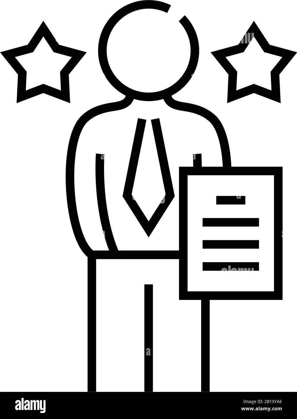 Master-Line-Symbol, Konzeptzeichen, Konturvektorabbildung, lineares ...