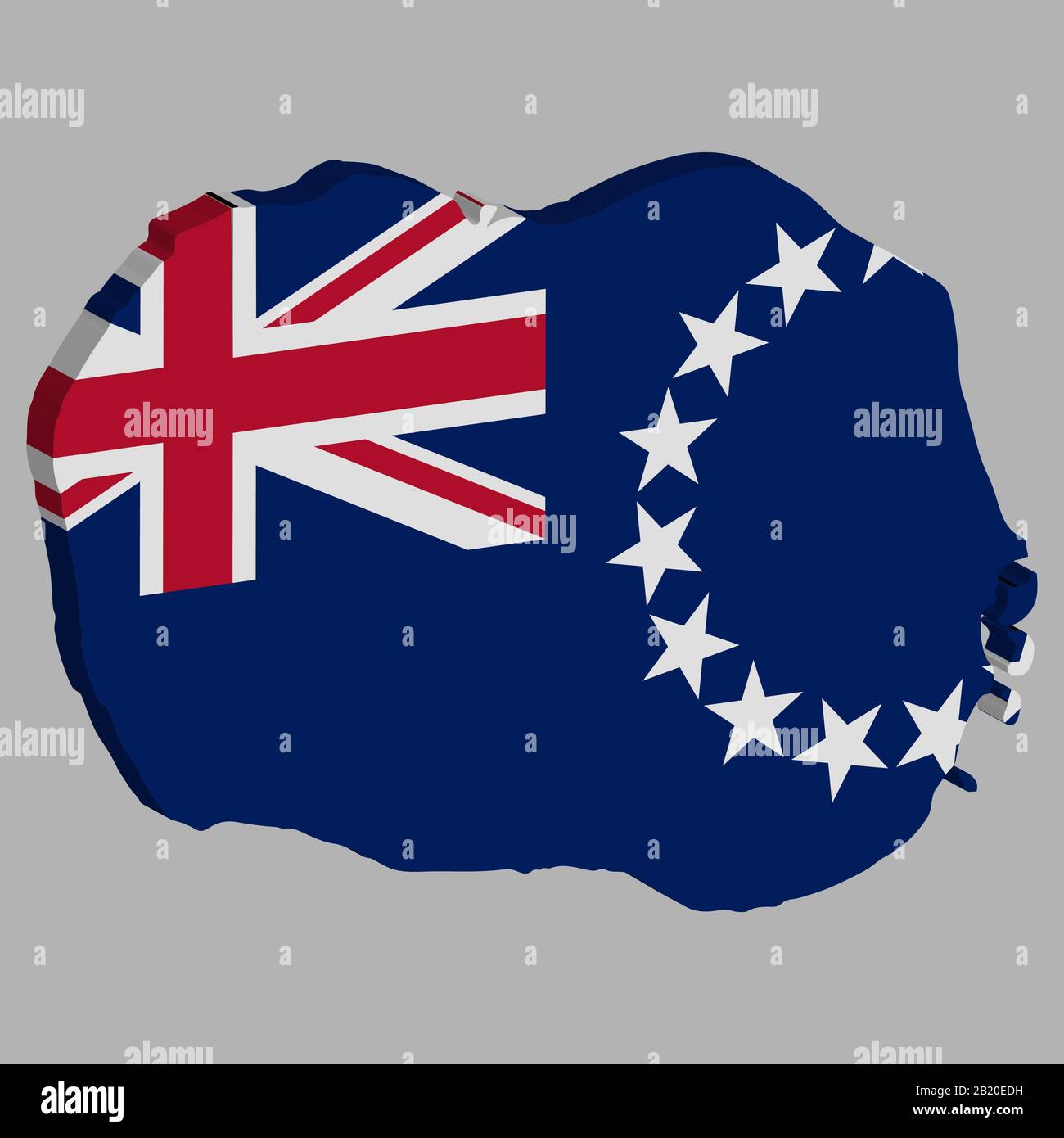 Kochinseln karte Stock-Vektorgrafiken kaufen - Alamy