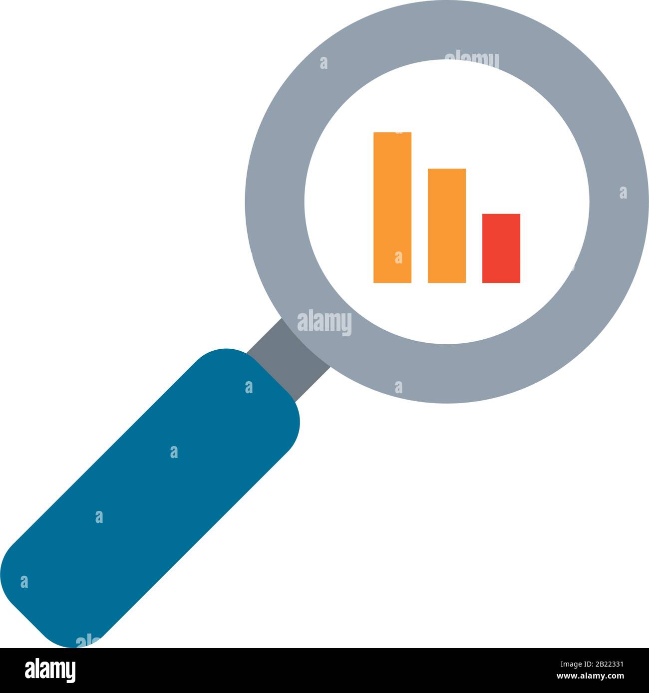 Workflow in lupe Flat Style Icon Design, Infografik Daten Business ...