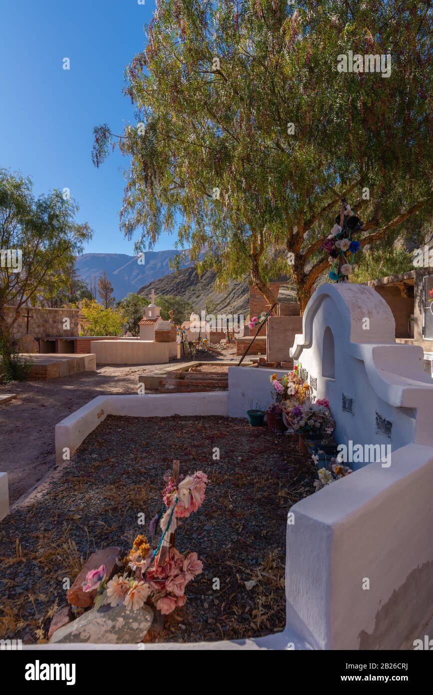 Friedhof, Purmamarca, Quebrada de Humahuaca, UNESCO-Weltkulturerbe ...