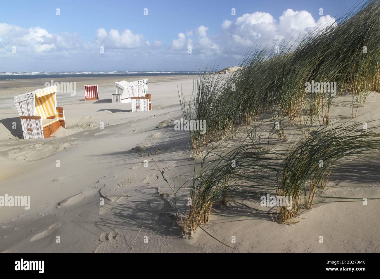 Insel Baltrum Nordsee, Deutschland an einem stürmischen Tag im Herbst ...