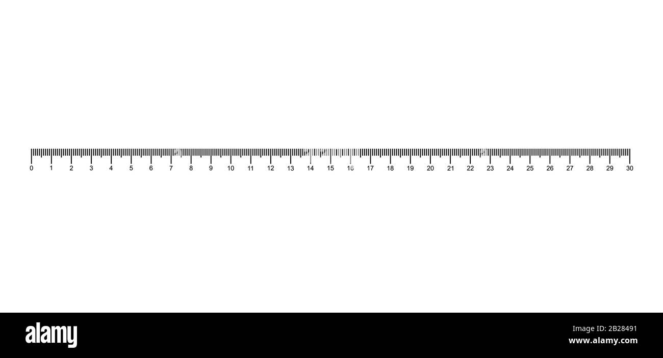 Skala für Lineale. Linealskala. Vektorgrafiken Stock-Vektorgrafik - Alamy