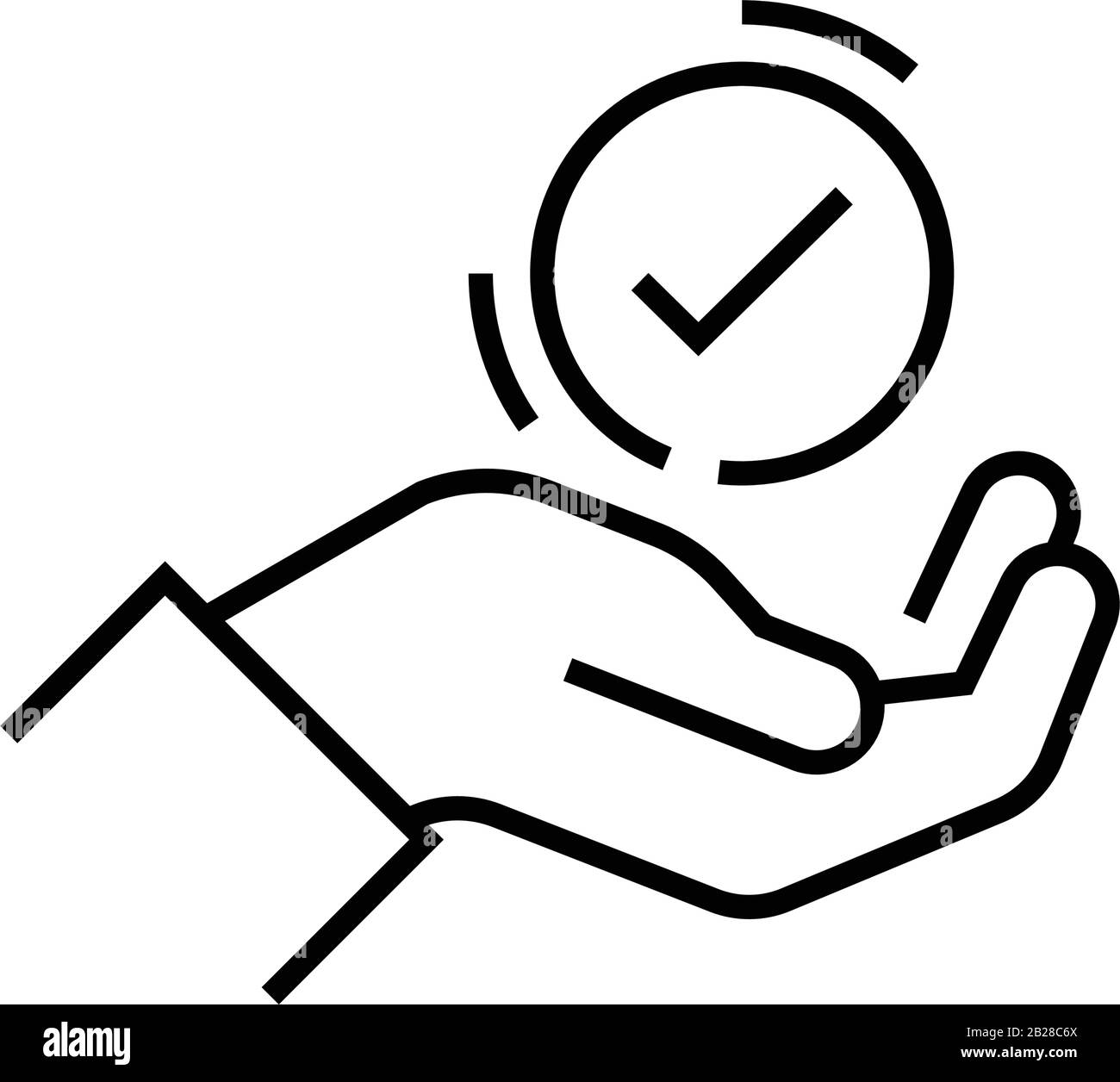 Symbol für rechte Ding Line, Konzeptzeichen, Konturvektorabbildung ...