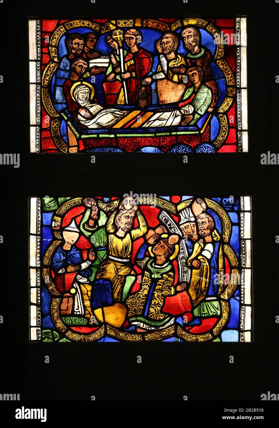 Krakauer. Krakow. Polen. Mittelalterfenster aus Stephanuskirche in ...