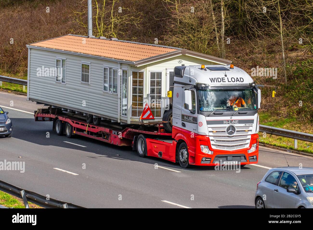 Statische Wohnwagen Transport Lieferwagen, LKW, Transport, LKW ...