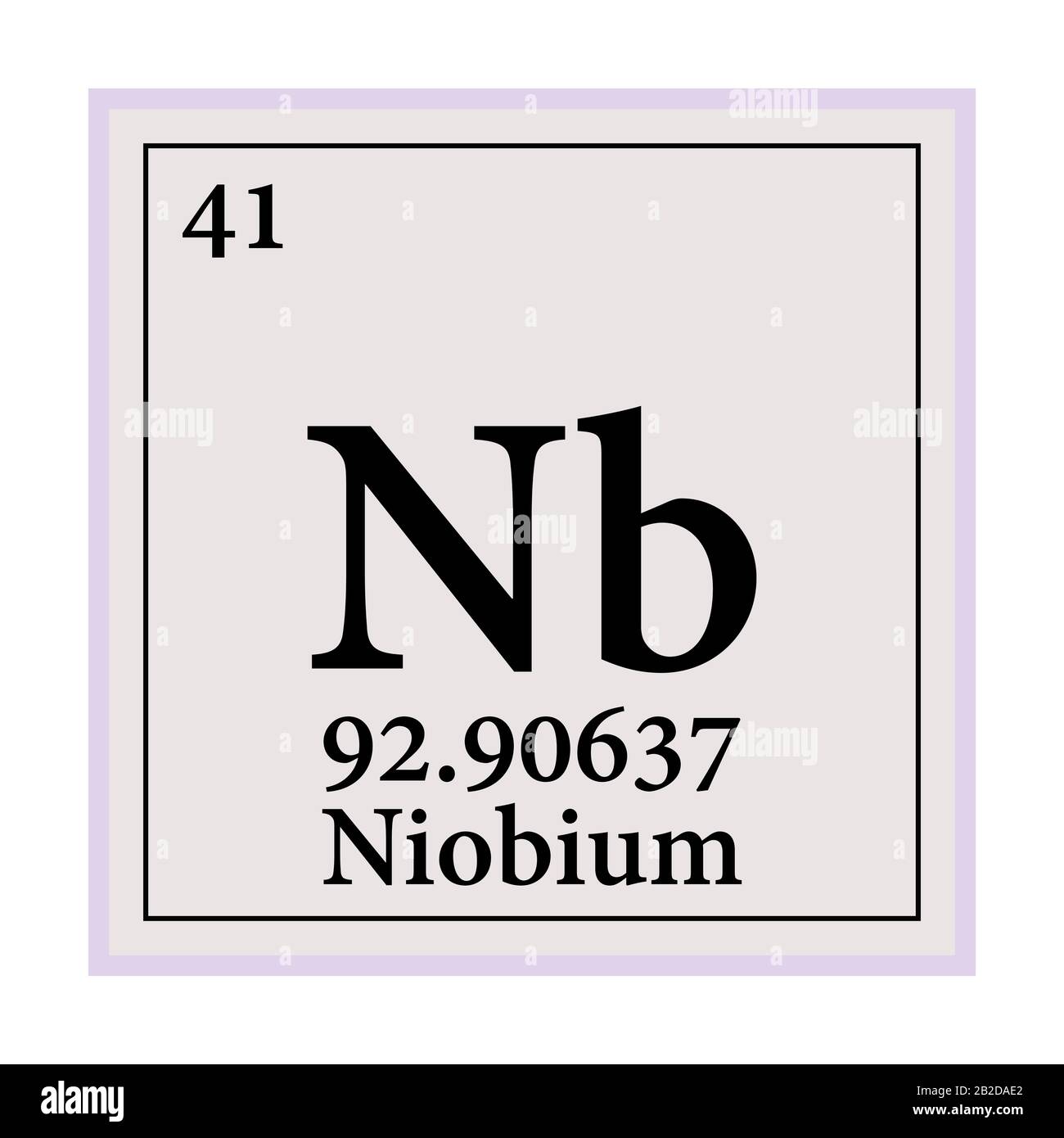 Niob Periodensystem der Elemente Vektor-illustration eps 10 Stock ...