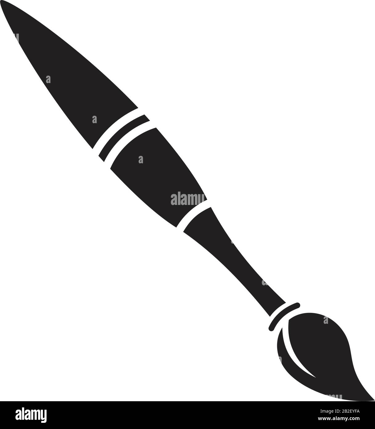 Farbpinsel Symbolvorlage schwarz Farbe editierbar. Pinsel Symbol Symbol ...