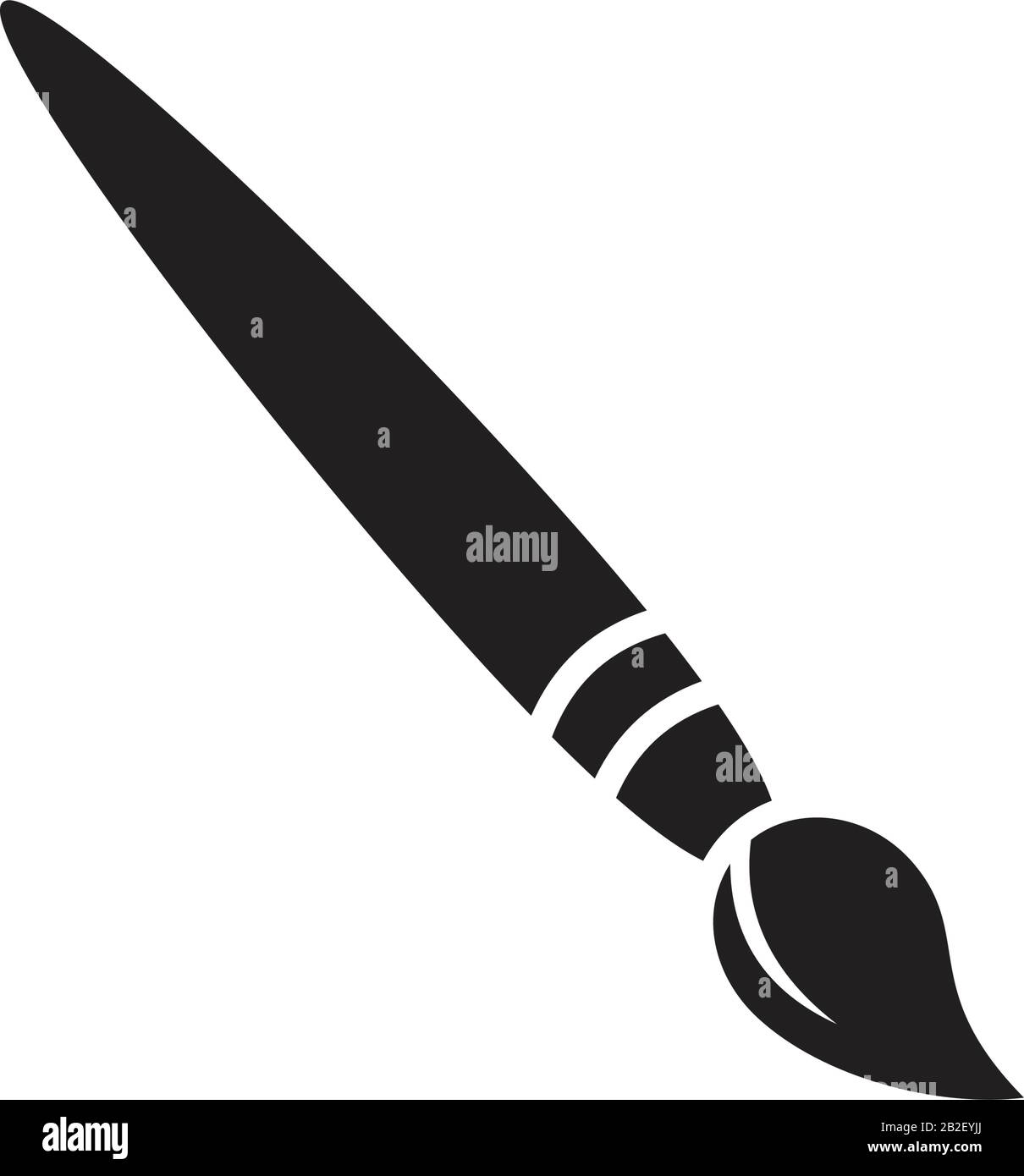 Farbpinsel Symbolvorlage schwarz Farbe editierbar. Pinsel Symbol Symbol ...
