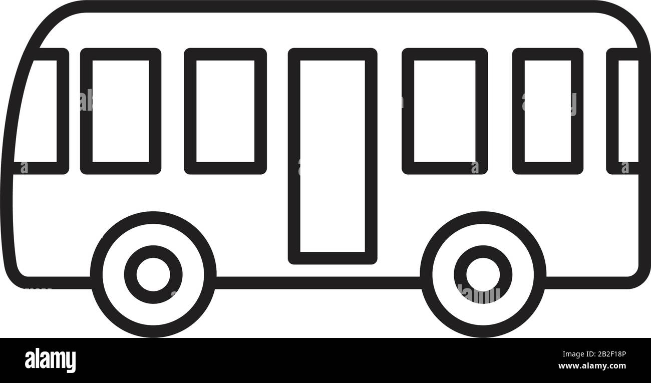 Bus-Symbol-Vorlage in schwarzer Farbe editierbar.Bus-Symbol Symbol Flat ...