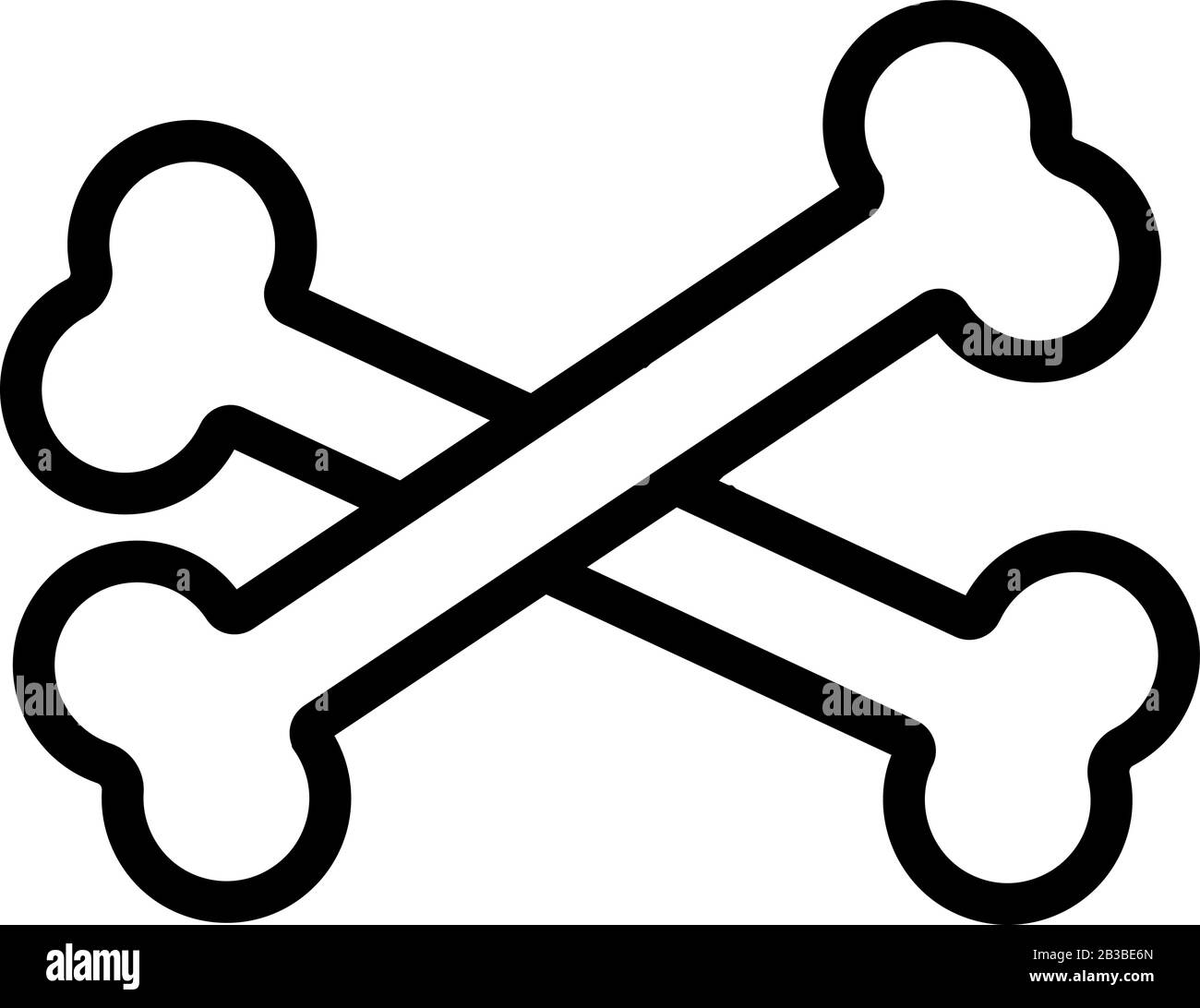 Knochen Symbol Vektor. Isolierte Kontur symbol Abbildung Stock ...