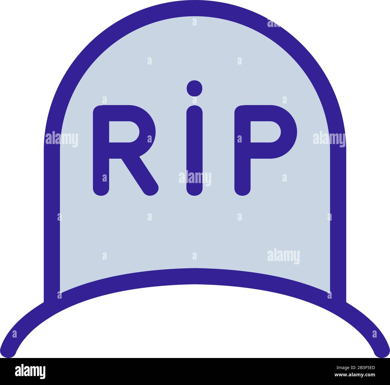 Grabstein-Symbol-Vektor. Isolierte Darstellung des Kontursymbols Stock ...