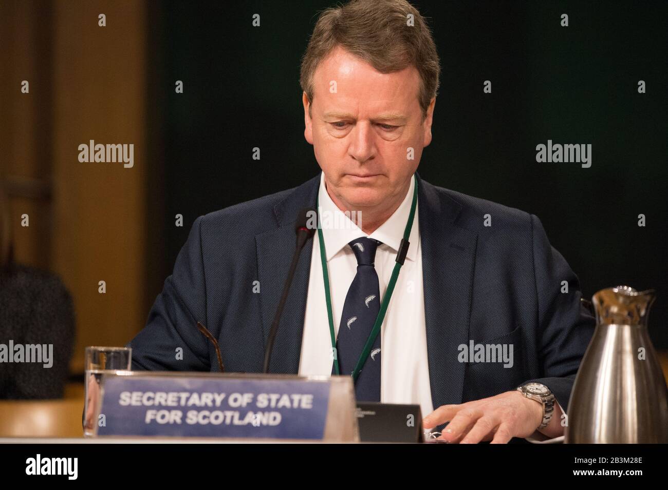 Edinburgh, Großbritannien. März 2020. Abgebildet: RT Hon Alister Jack ...