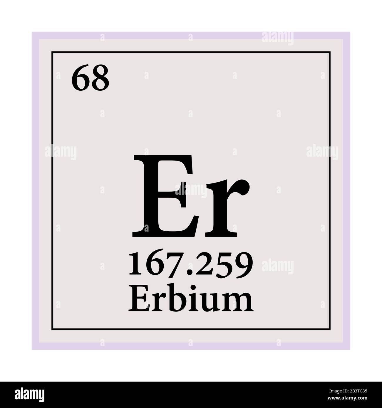 Erbium Periodensystem der Elemente Vektor-illustration eps 10 Stock ...