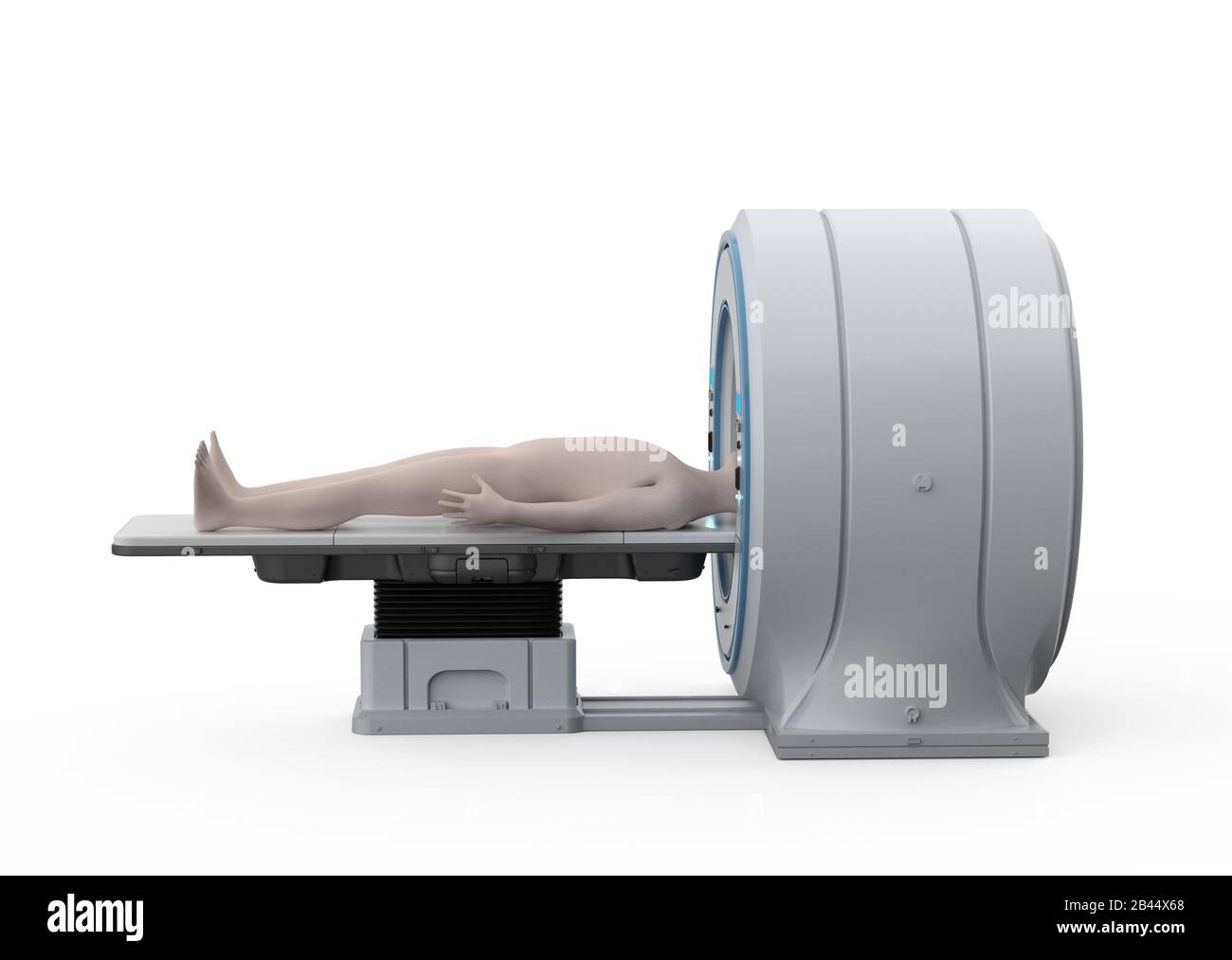 3D-rendering MRT-Scan Maschine oder Magnetresonanztomographie Gerät ...