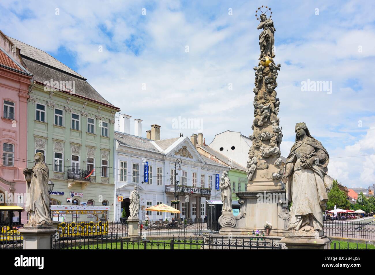 Slowakei, Kosice (Kaschau), Hauptplatz Hlavna, Immaculata, Palast des ...
