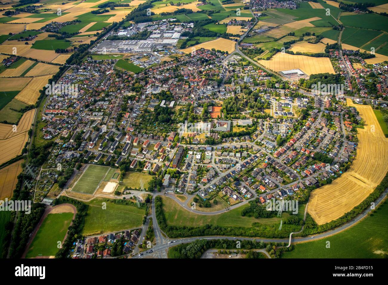 Luftbild einer Übersicht über den Stadtteil Bork in Selm im Ruhrgebiet ... Luftbild einer Übersicht über den Stadtteil Bork in Selm im Ruhrgebiet ...