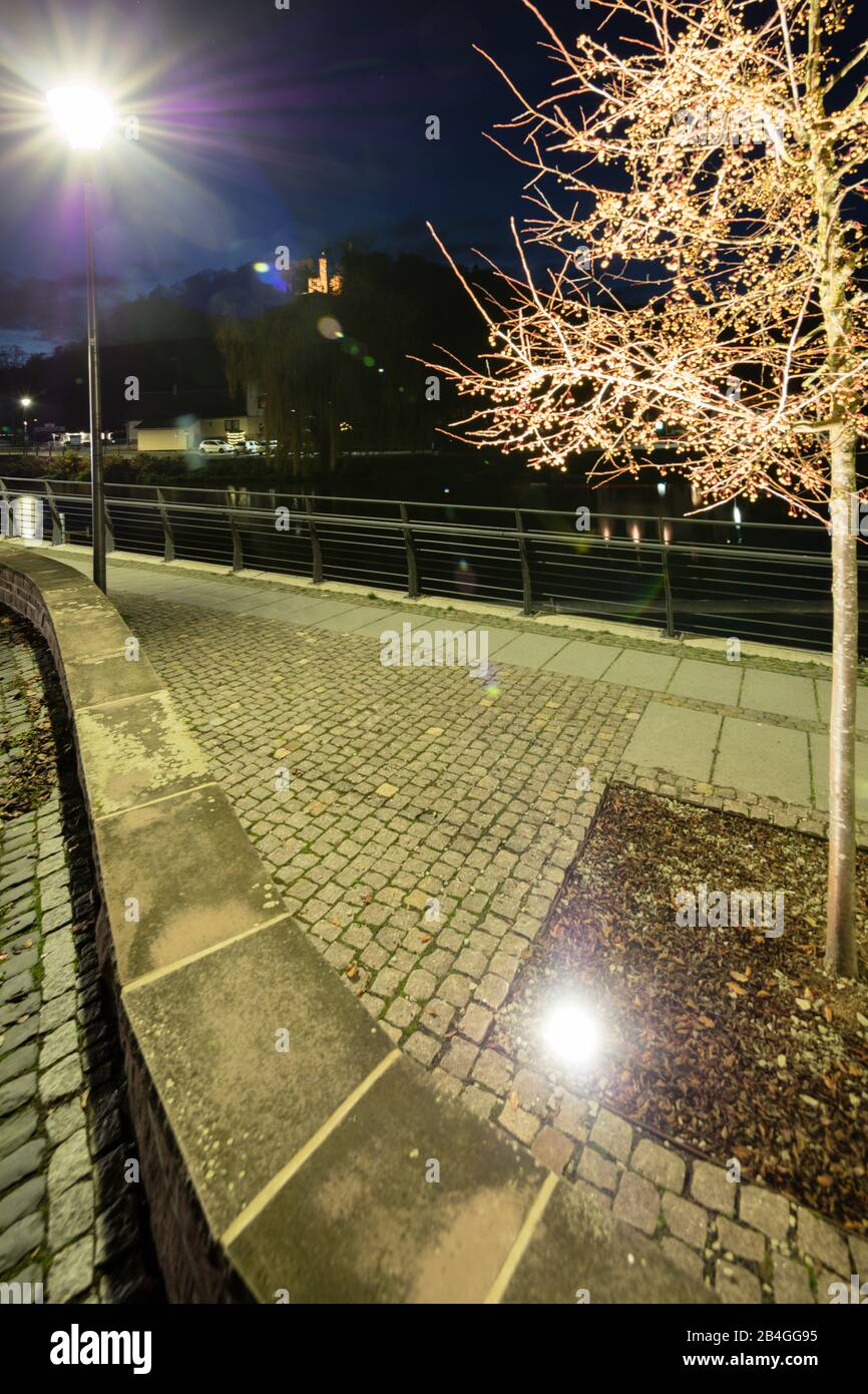 Tillyschanze, Aussichtsturm, Fulda, Fluss, Blaustunde, Hann. Münden ...