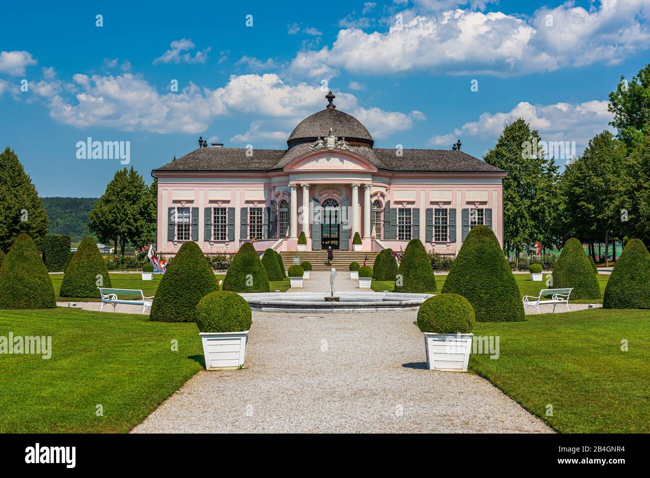 Der Pavillon im Garten des Barock in der Stift Melk in Wachau, einer ...