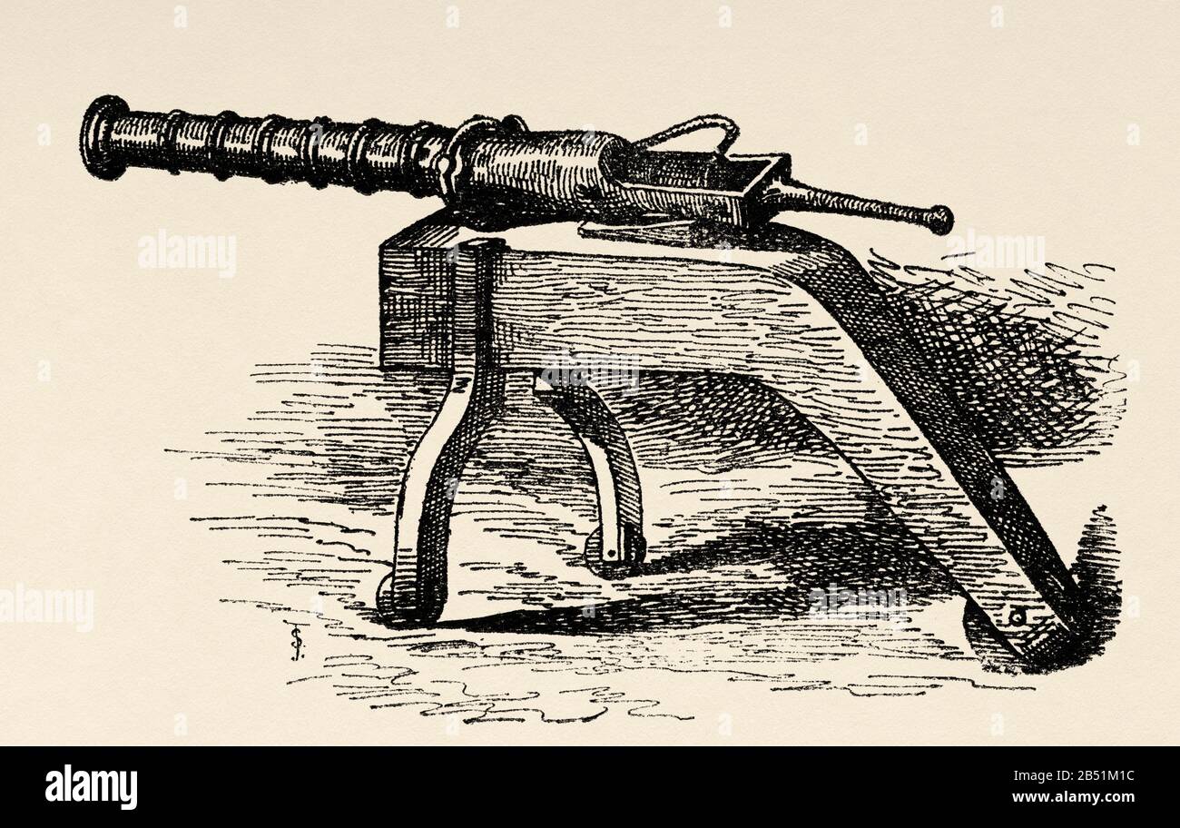Falconete, Kriegswaffenstück der Artillerie von großer Länge und dessen ...