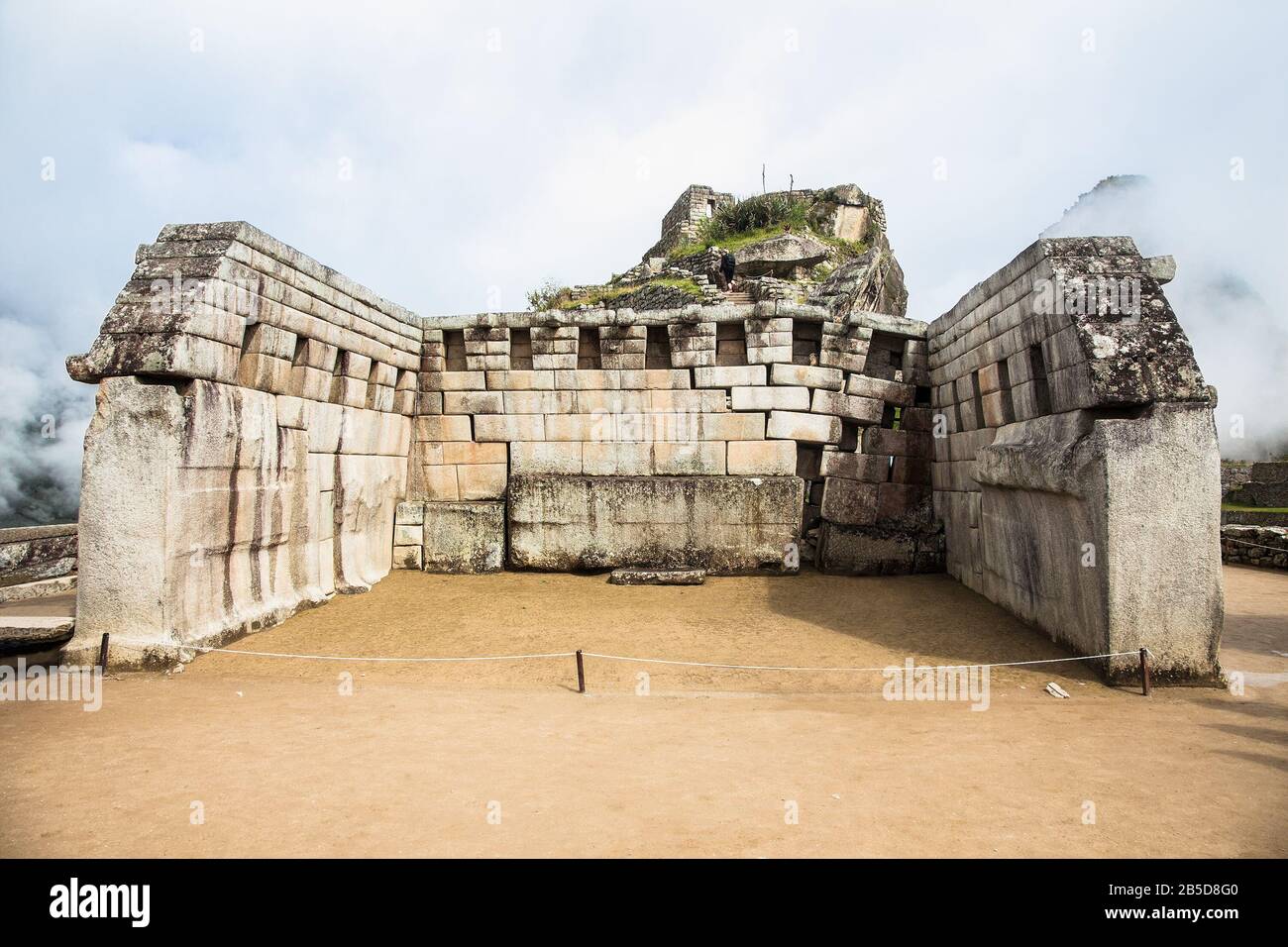 Unglaubliche Inka-Mauer in der Antiken Stadt Machu Picchu in Peru ...
