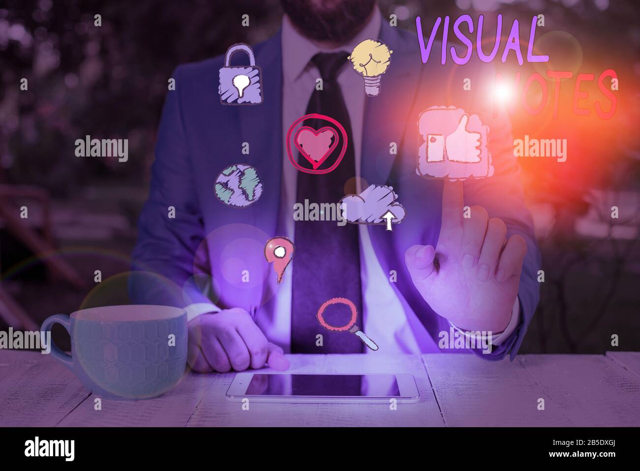 Schreiben Hinweis zeigt visuelle Hinweise. Business Konzept für ...