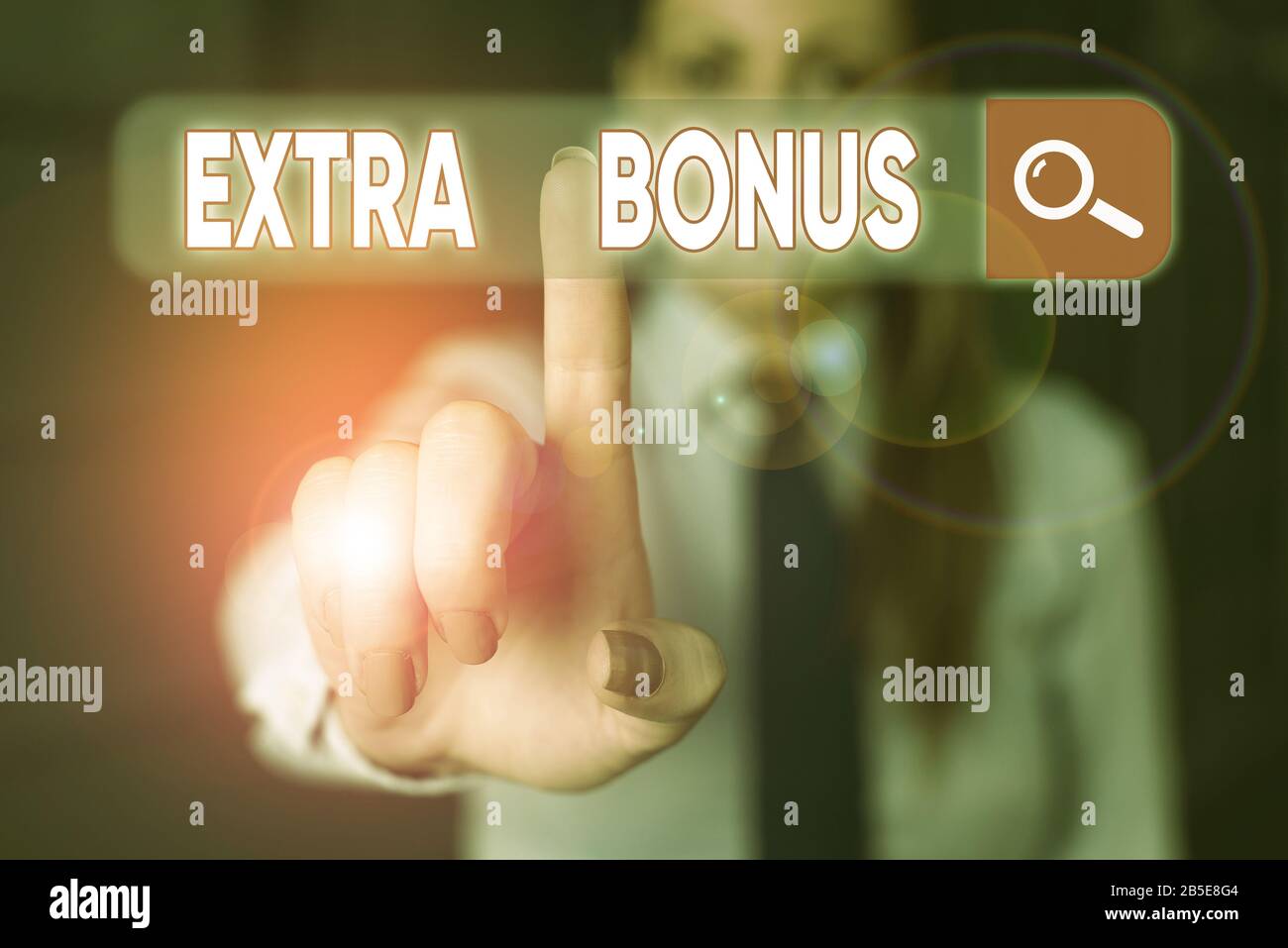 Wort schreiben Text extra Bonus. Business Foto präsentiert einen ...