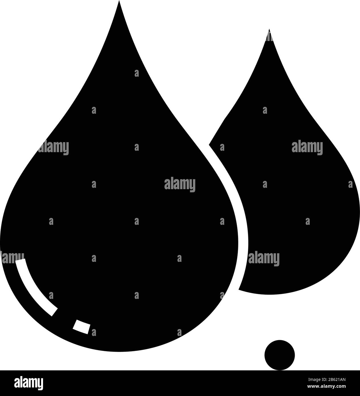 Symbol "Wassertropfen schwarz", Konzeptabbildung, Symbol "Vektor flach ...