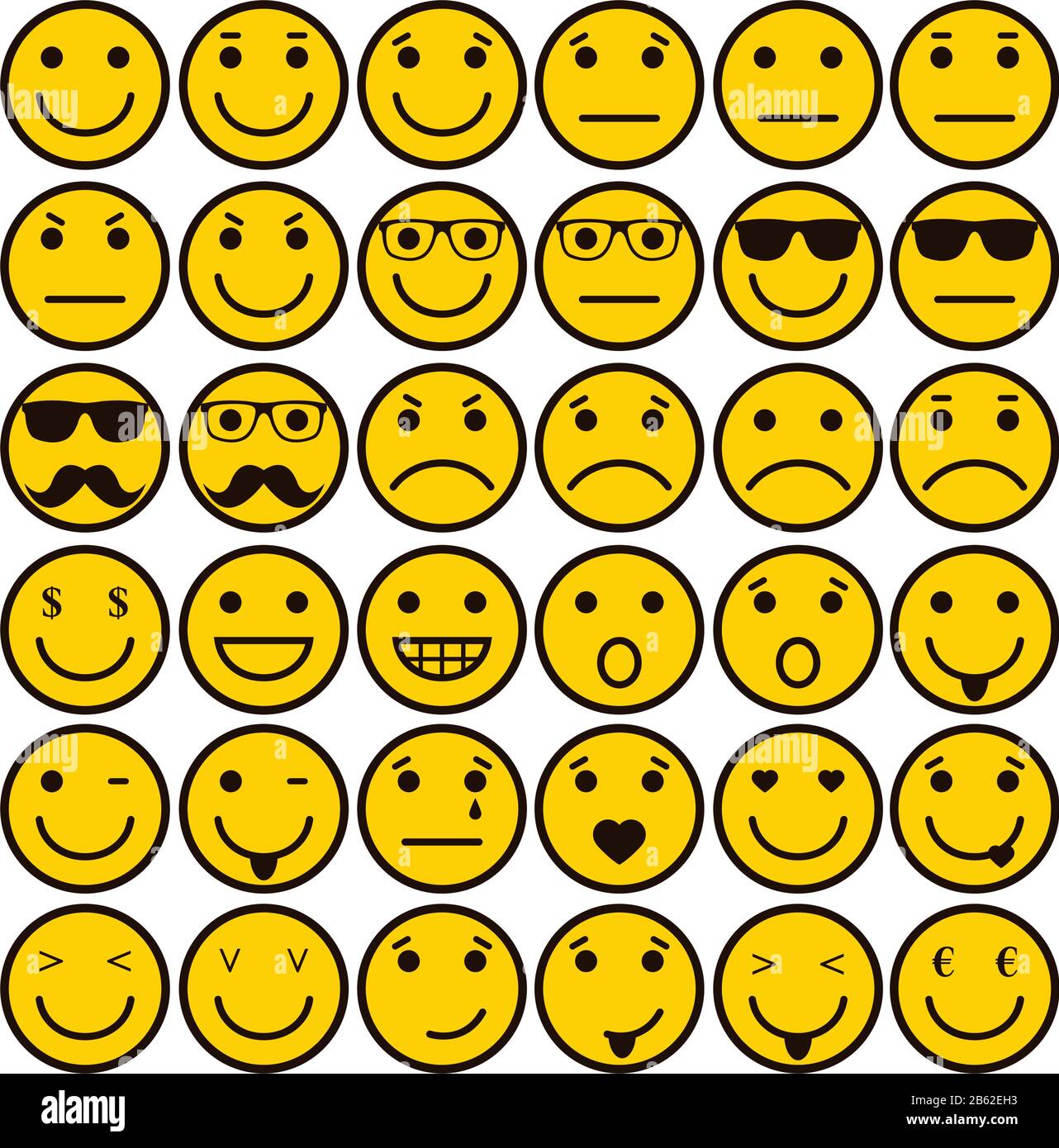 Setzen Sie das Smiley-Symbol. Stellen Sie das Smiley-Gesicht ein ...