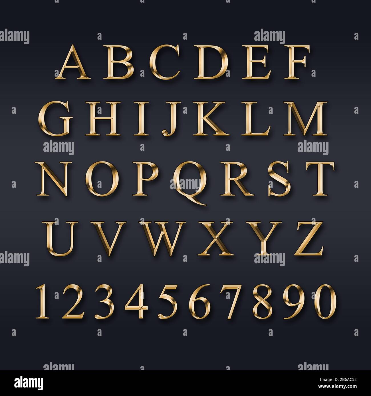 Gold alphabet -Fotos und -Bildmaterial in hoher Auflösung – Alamy