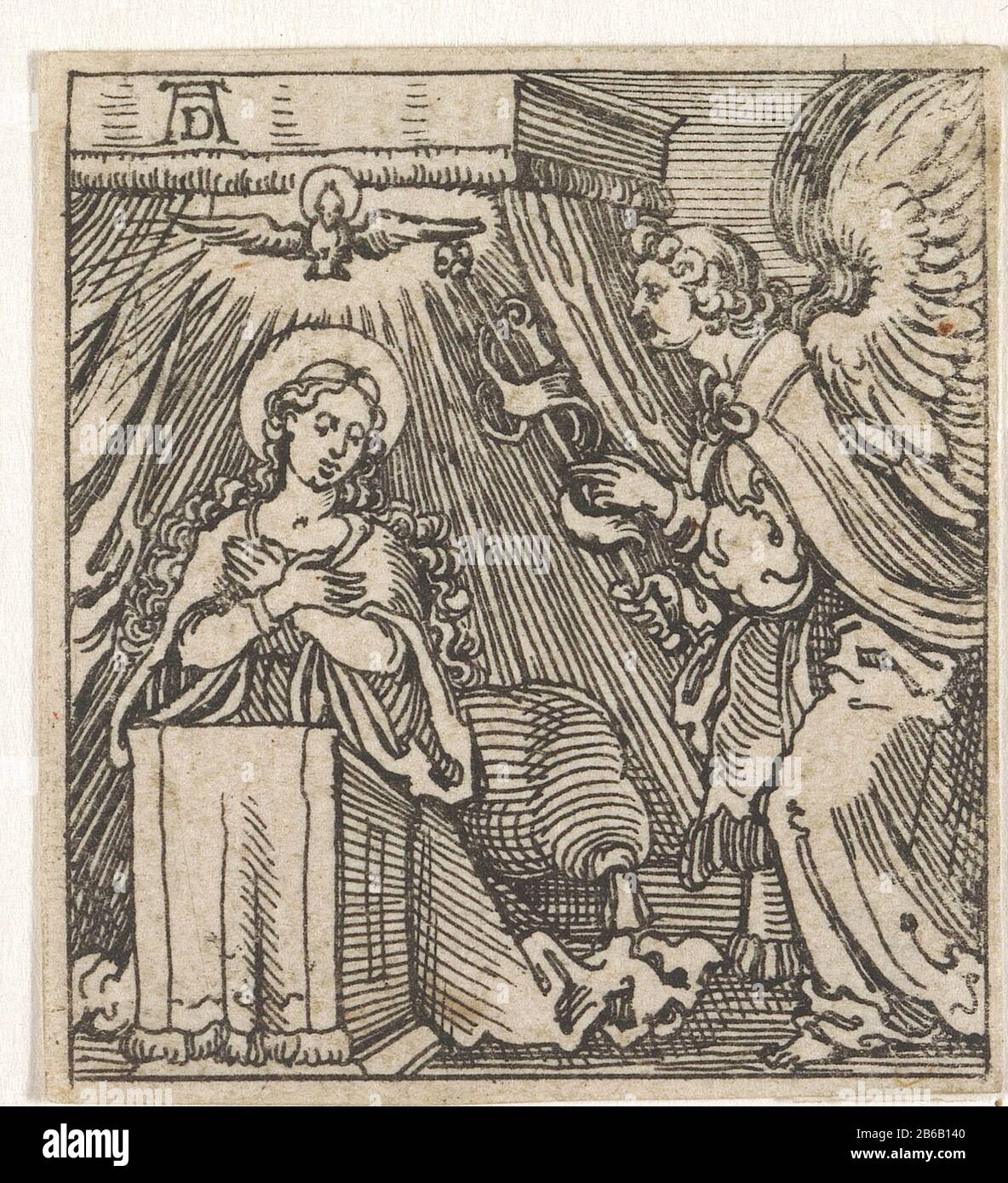 Annunciatie De aankondiging van de geboorte van Christus aan Maria. De ...