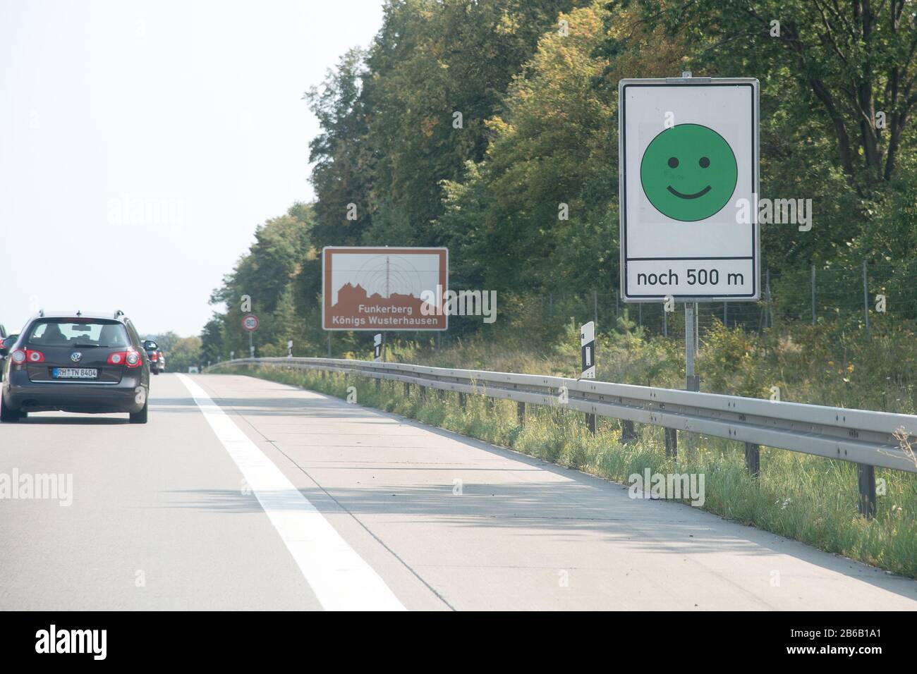 Autobahn 10 (Berliner Ring), Brandenburg, Deutschland. August 2019 ...