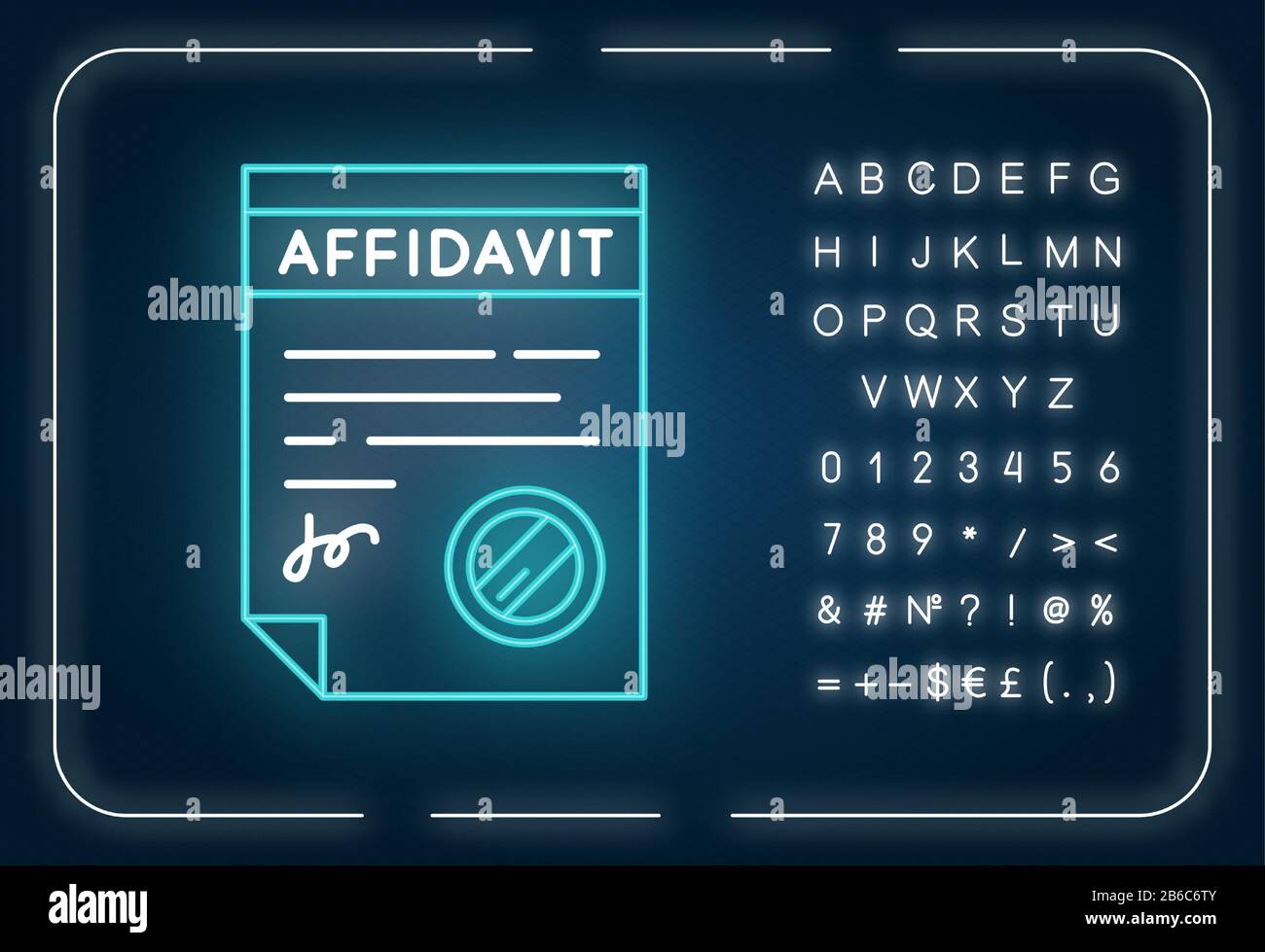 Affidavit symbol Stock-Vektorgrafiken kaufen - Alamy