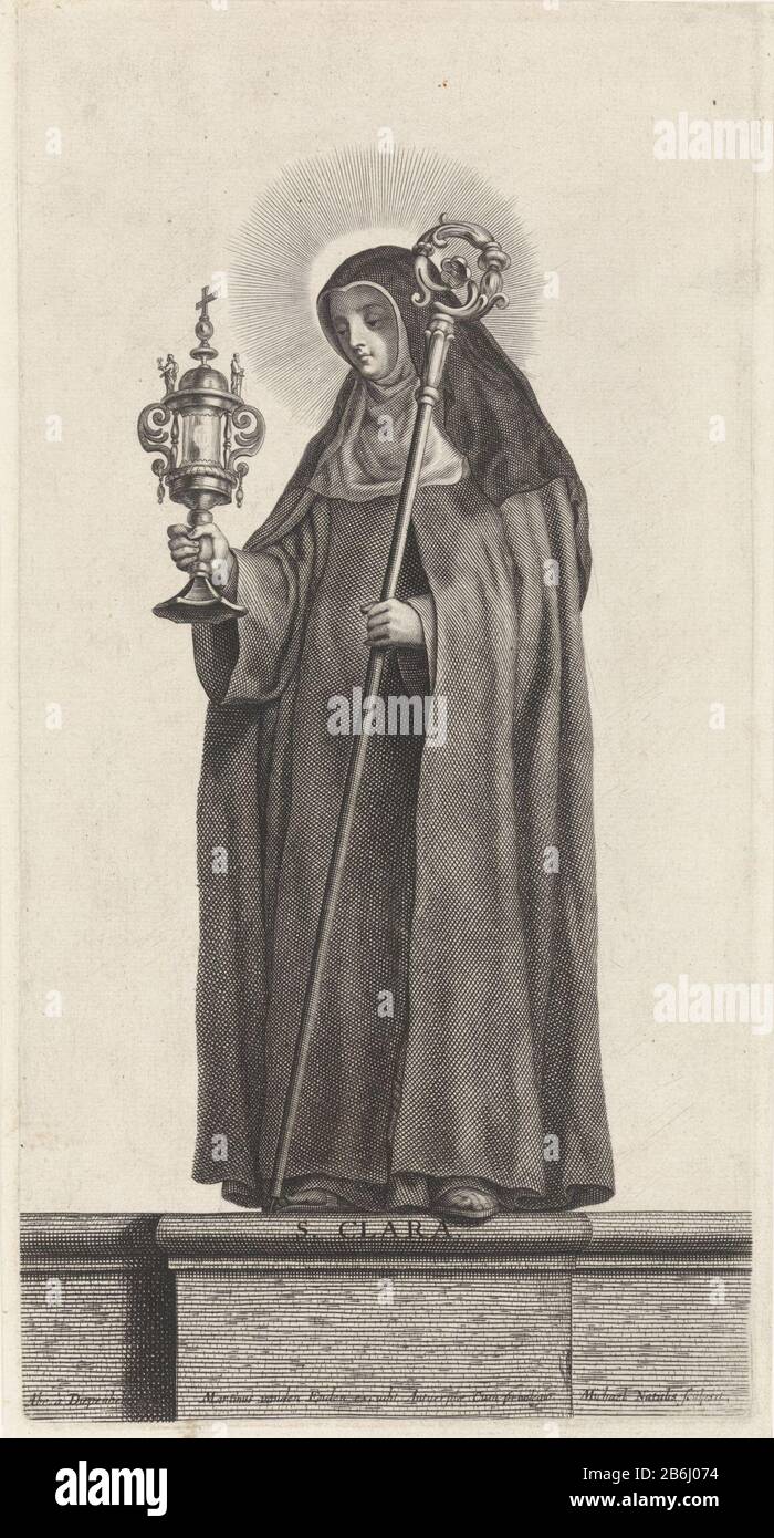 Die heilige Clara S Clara (Titelobjekt) Heilig (Serientitel) St Clare, angekleidet mit weißer ...